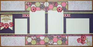 Two Page Layout Using Ivy Lane Paper Collection | Paper Beads And Lace